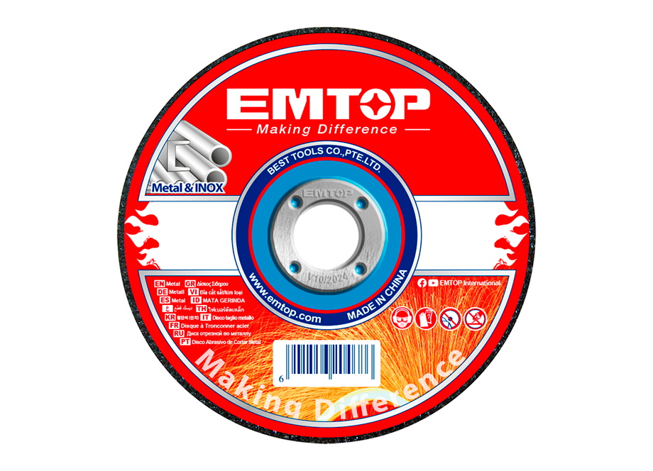 METAL CUTTING DISC GRINDING MACHINE 115MM 1.2MM EMTOP | Millasur ...